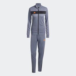 adidas Performance Trainingsanzug 'TIRO' Damen Größe M dunkelgrau / orange / schwarz