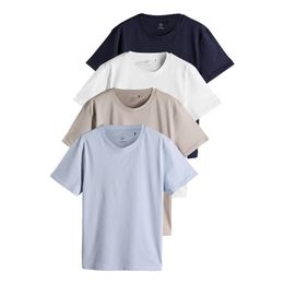 The Set T-Shirt Herren Gr&ouml;&szlig;e M beige / navy / hellblau / wei&szlig;