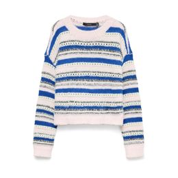 V&eacute;ro Moda Vero Moda Pullover 'VMLENORA' Damen Gr&ouml;&szlig;e M royalblau / rosa / schwarz / wei&szlig;