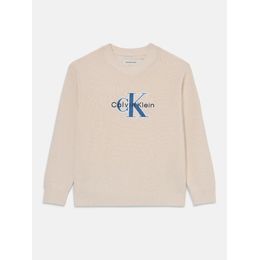Calvin Klein Pullover 'CK' Jungen Größe 104 beige