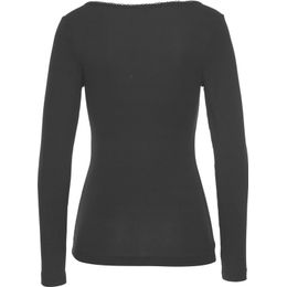 s.Oliver Damen Pyjamaoberteil, schwarz, Gr&ouml;&szlig;e 44/46