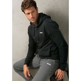 Bench. Loungewear Herren Hoodie, schwarz, Gr&ouml;&szlig;e 44/46