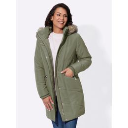 WITT Damen Steppjacke mit abnehmbarer Kapuze, khaki, Gr&ouml;&szlig;e 52
