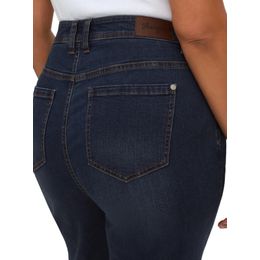 sheego Damen 5-Pocket-Jeans im weiten Palazzo-Schnitt, dark blue, Gr&ouml;&szlig;e 50