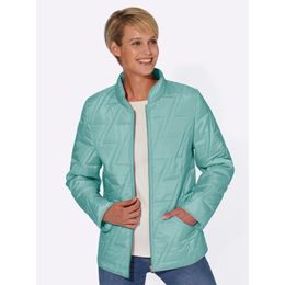 WITT Damen Steppjacke mit Zick-Zack-Muster, mint, Gr&ouml;&szlig;e 54