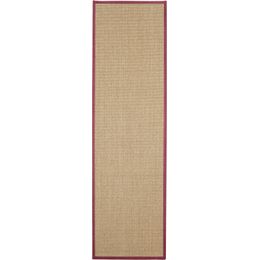 HEINE HOME Witt Sisalteppich, weinrot, Gr&ouml;&szlig;e 80x270 cm - L&auml;ufer