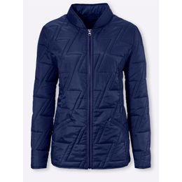 WITT Damen Steppjacke mit Zick-Zack-Muster, marine, Gr&ouml;&szlig;e 54