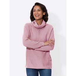 WITT Damen Pullover mit Waffel-Struktur, ros&eacute;, Gr&ouml;&szlig;e 54