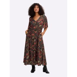 sheego by Joe Browns Damen Maxikleid mit Paisleyprint, schwarz-bedruckt, Gr&ouml;&szlig;e 50