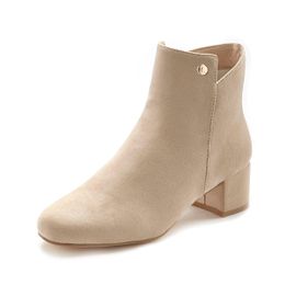 Lascana Damen Stiefelette, beige, Gr&ouml;&szlig;e 36