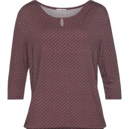 Vivance Damen 3/4-Arm-Shirt, beere, navy, Gr&ouml;&szlig;e 32/34