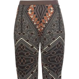Lascana Damen Pyjama, braun-gemustert-ecru, Gr&ouml;&szlig;e 36/38