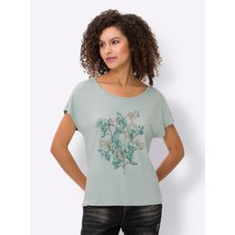 Heine Witt Damen Print-Shirt mit Rundhals-Ausschnitt, kalkmint, Gr&ouml;&szlig;e 38
