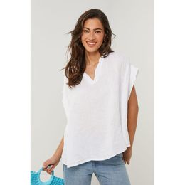 Le Monde du Lin Leinen-Shirt in Wei&szlig; - 76% | Gr&ouml;&szlig;e 40/42 | Damen-tops