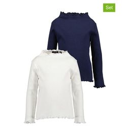 Blue Seven 2er Set: Longsleeves in Dunkelblau/ Wei&szlig; - 68% | Gr&ouml;&szlig;e 104 | Kinder-longsleeves