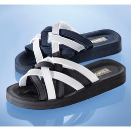 Siebi&acute;s Damen Badepantolette schwarz-wei&szlig; Gr&ouml;&szlig;e 42