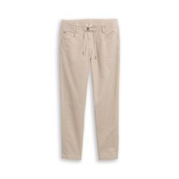 Tom Tailor Damen Tapered Relaxed Cordhose, grau, Uni, Gr. 36/28