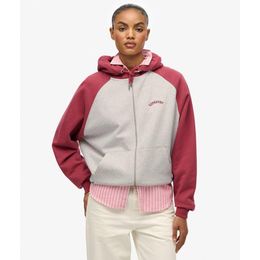 Superdry Damen Essential Logo Raglan Zip-hoodie White - Gr&ouml;&szlig;e: 36 2102623000777I5Q030