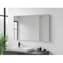 Badspiegel Welltime "Florenz", grau, B:100cm H:60cm T:1,8cm, MDF, Spiegel, in drei Breiten (60cm,80cm,100cm)