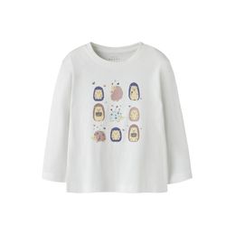 name it Shirt 'NMFVEEN' Mädchen Größe 116 creme / hellbraun / dunkellila / weiß