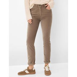 5-Pocket-Hose RAPHAELA BY Brax "Style LAURA NEW", Damen, Gr. 42K21, Kurzgrößen, beige (taupe), Web, 67% Baumwolle, 31% Viskose, 2% Elasthan, Hosen
