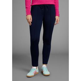 Jogger Pants Laura Scott, Damen, Gr. 38, N-Gr, navy, Milano Rib, Obermaterial: 76% Polyester, 20% Viskose, 4% Elasthan, unifarben, figurumspielend kn&ouml;chelfrei, Hosen, aus bequemer, elastischer Ware in edlem, sportivem Look