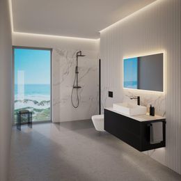 neoro – Ihr Design-Bad komplett mit Badmöbelanlage, WC, Dusche inkl. Armaturen & Lichtspiegel, Bad-des-Monats#Set2,