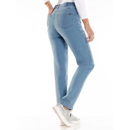 WITT Damen 5-Pocket-Hose mit seitlichem Dehnbund, blue-bleached, Gr&ouml;&szlig;e 46