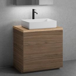 neoro n50 Unterschrank B: 80 cm mit 2 Auszügen, Waschtisch B: 58 cm weiß matt,, BN0065WM+BN0442WL+BN0402W1,