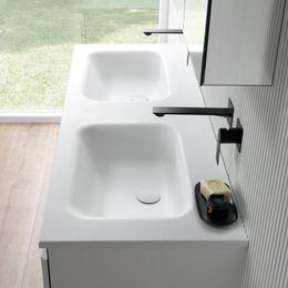rivea Dia ultraflacher M&ouml;belwaschtisch B: 141 H: 14,2 T: 51,5 cm, BR0079WM,