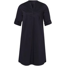 Emilia Lay - Kleid mit 3/4-Arm, blau, Gr. 50 / XL - Baumwolle