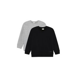 Minymo Sweater ' MISweatshirt ' Jungen Gr&ouml;&szlig;e 140 grau / schwarz
