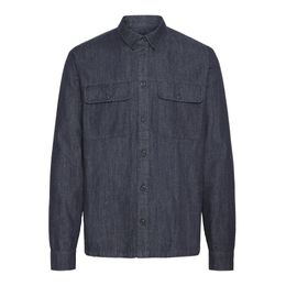 !Solid Button Up Shirt ' SDROGUE ' male size L Blue