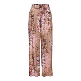 Lascana Damen Palazzohose, taupe-beere bedruckt, Gr&ouml;&szlig;e 46