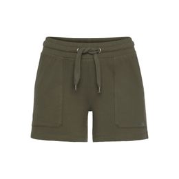 Bench. Loungewear Damen Relaxshorts, dunkelgr&uuml;n, Gr&ouml;&szlig;e 40/42