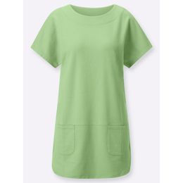 WITT Damen Longshirt in Sweat-Qualit&auml;t, reseda, Gr&ouml;&szlig;e 40