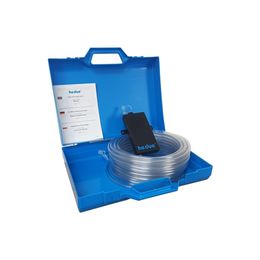 hedue Schlauchwasserwaage Digital | Länge 20m | im Kunststoffkoffer | mit LCD-Anzeige und Magnet, M420)