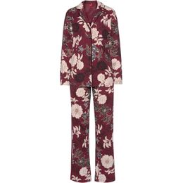 s.Oliver Damen Pyjama, bordeaux-gebl&uuml;mt, Gr&ouml;&szlig;e 32/34