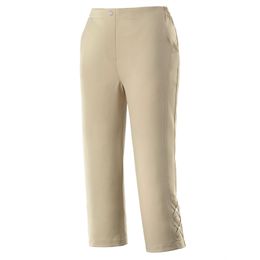 WITT Damen Caprihose aus Polyester, b&uuml;gelfrei, sand, Gr&ouml;&szlig;e 40