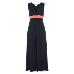 Lascana Damen Maxikleid, marine-koralle, Gr&ouml;&szlig;e 38