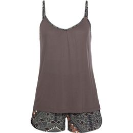 Lascana Damen Shorty, braun-gemustert, Gr&ouml;&szlig;e 32/34