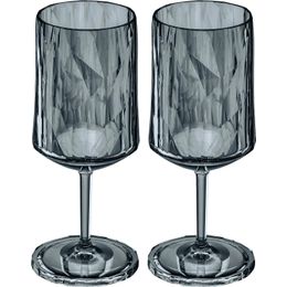Koziol Superglas CLUB No. 4 2er Set 300 ml transparent grey - Gl&auml;ser