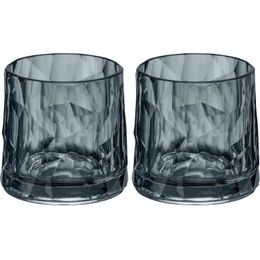 Koziol Superglas CLUB No. 2 2er 250 ml transparent grey - Gl&auml;ser