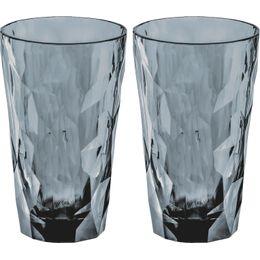 Koziol Superglas CLUB No. 6 2er Set 300 ml transparent grey - Gl&auml;ser