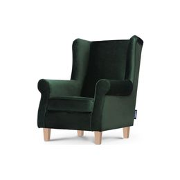 KONSIMO Ohrensessel Miles gr&uuml;n Ma&szlig;e (cm): B: 82 H: 105 Sessel & Hocker > Sessel nach Material > Stoff Sessel &raquo; Sofa DE