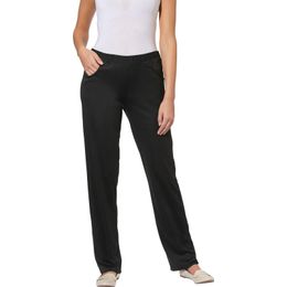 Damen Jerseyhose mit seitlichen Taschen schwarz, Gr&ouml;&szlig;e 38