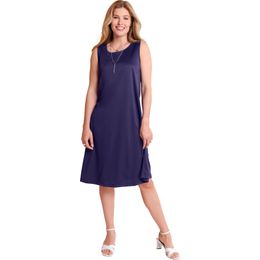 Damen Jerseykleid im Doppelpack hummer-bedruckt + marine, Größe 48