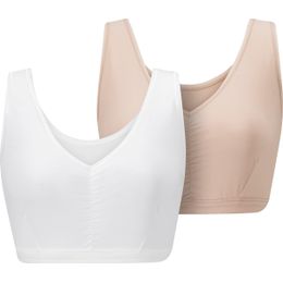 w&auml;schepur Damen Bustier mit doppeltem Softbund camel + champagner Gr&ouml;&szlig;e 40