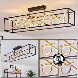 hofstein Pericos Deckenleuchte LED Gold, Schwarz, 4-flammig