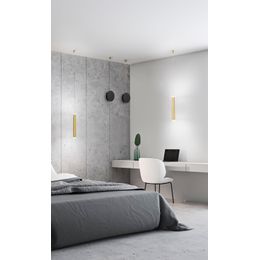Fabas Luce Prado Pendelleuchte LED Messing, Schwarz, 1-flammig